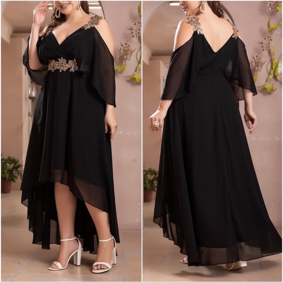 Dresses | Luxe Plus Sequin Cold Shoulder Formal Evening Prom Wedding ...